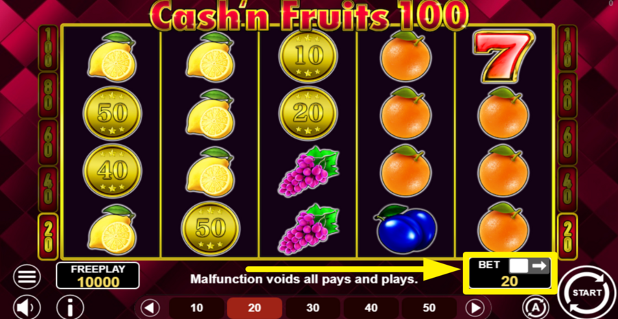 Cash n Fruits 100 Slot Bewertung, Demo & Boni (97.1% RTP)