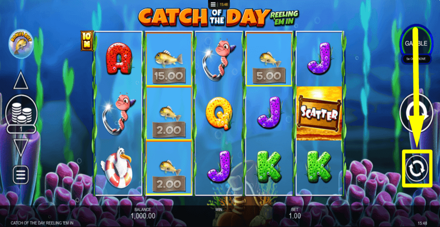 Catch of the Day Reeling Em In Slot Review, Bonuses & Free Play (94.52% ...
