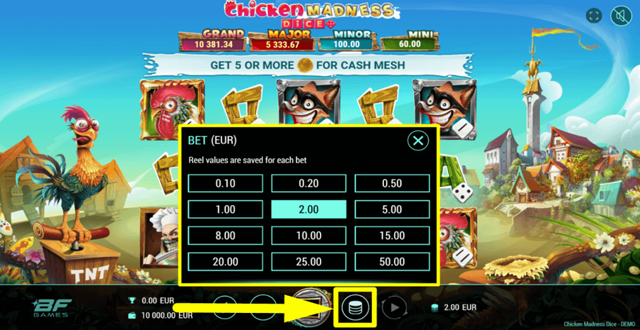 Chicken Madness Dice Demo - Reseña y Juego Gratis (96.15% RTP)