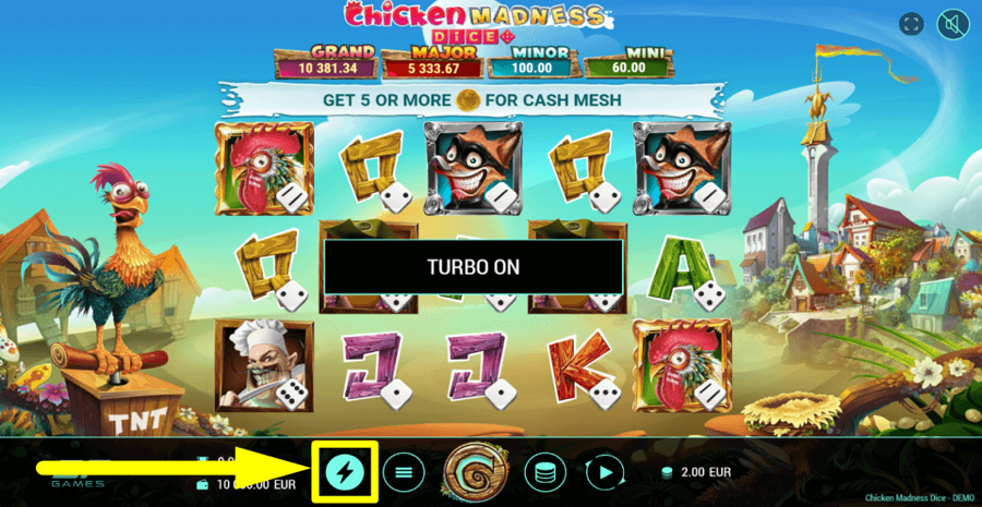 Chicken Madness Dice Demo - Reseña y Juego Gratis (96.15% RTP)