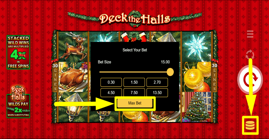 Deck The Halls Slot Bewertung, Demo & Boni (95.38% RTP)