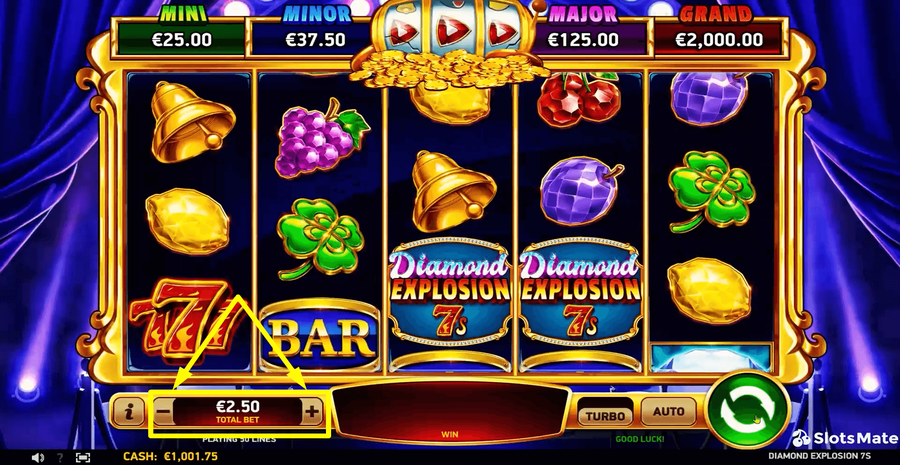 Diamond Explosion 7s Slot Bewertung, Demo & Boni (96.82% RTP)