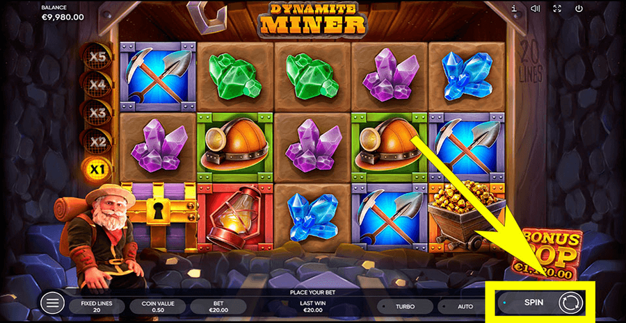Dynamite Miner Slot Review, Bonuses & Free Play (96.01% RTP)