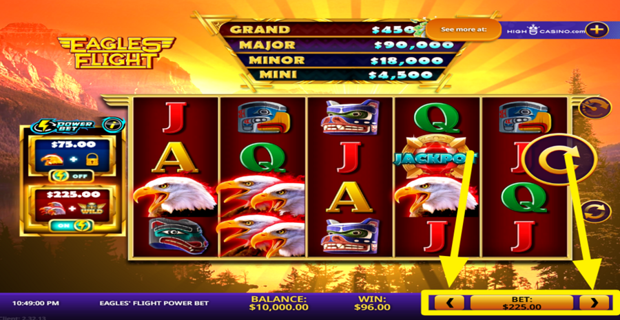Eagles Flight Power Bet Demo - Reseña y Juego Gratis (96% RTP)