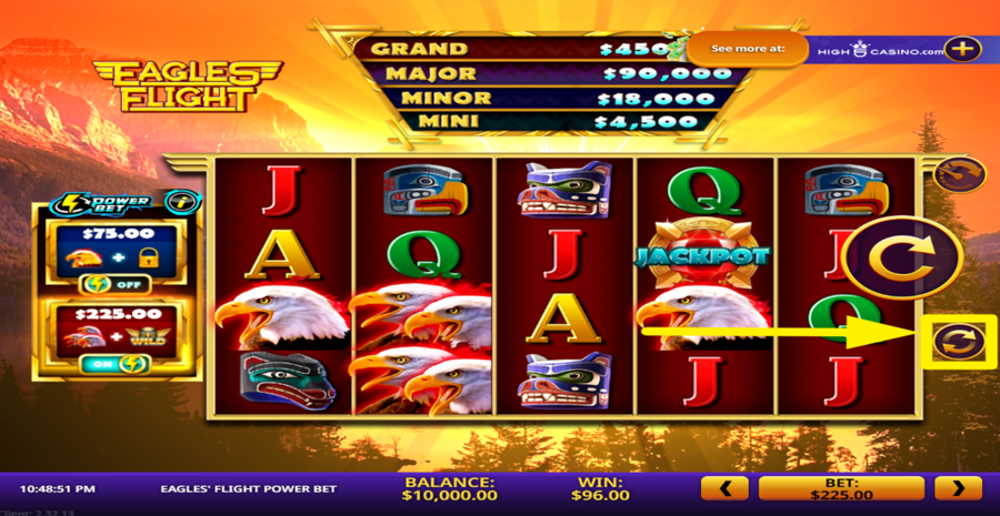 Eagles Flight Power Bet Demo - Reseña y Juego Gratis (96% RTP)