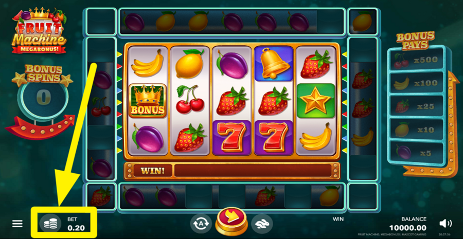 Fruit Machine Megabonus Slot Bewertung, Demo & Boni (95.33% RTP)