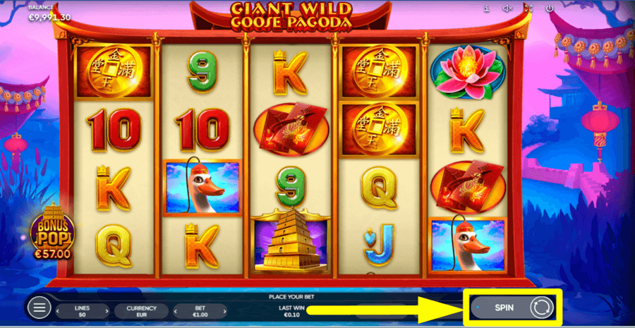 Giant Wild Goose Pagoda Slot Bewertung, Demo & Boni (96.11% RTP)