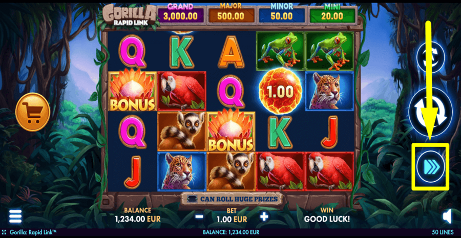 Gorilla Rapid Link Slot Review, Bonuses & Free Play (96.15% RTP)