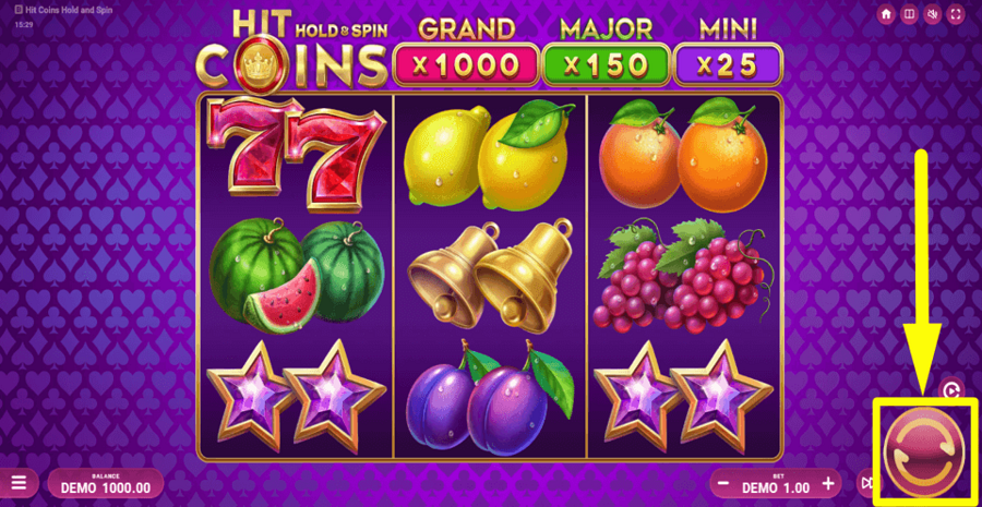 Hit Coins Hold and Spin Slot Review, Bonuses & Free Play (96.07% RTP)