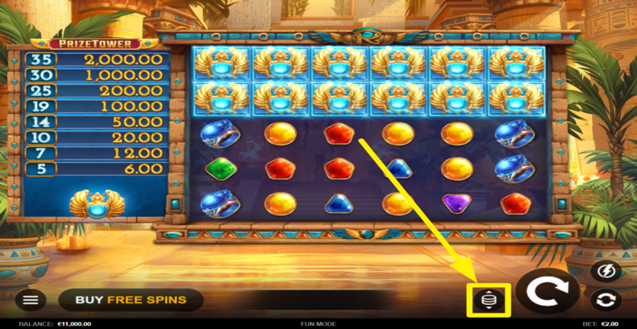 Horus Fire PrizeTower Slot Bewertung, Demo & Boni (96.36% RTP)