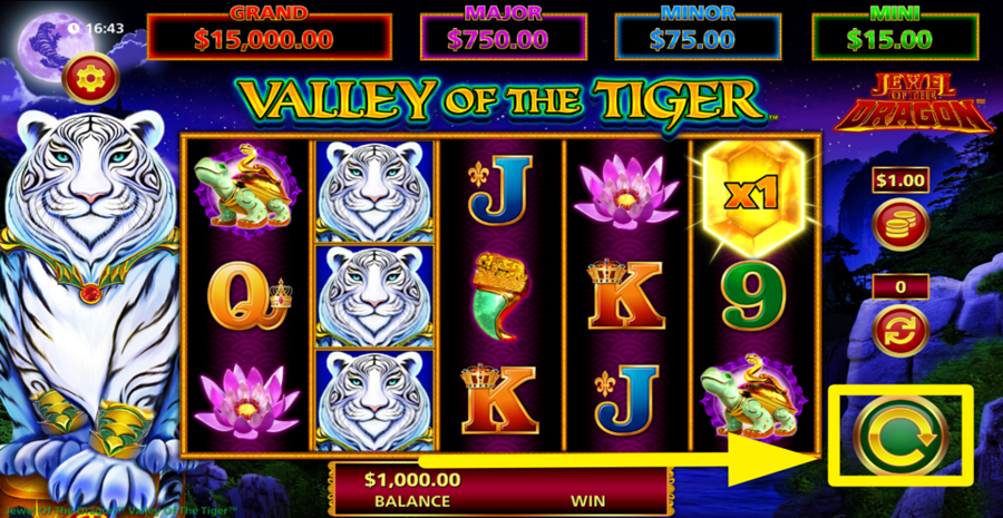 Jewel Dragon Valley of the Tiger Slot Bewertung, Demo & Boni (96% RTP)