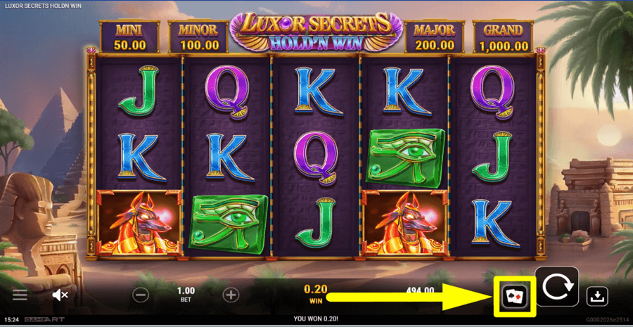 Luxor Secrets Hold n Win Slot Review, Bonuses & Free Play (96.12% RTP)
