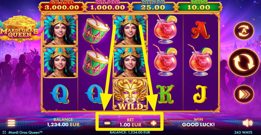 Mardi Gras Queen Slot Bewertung, Demo & Boni (96.13% RTP)