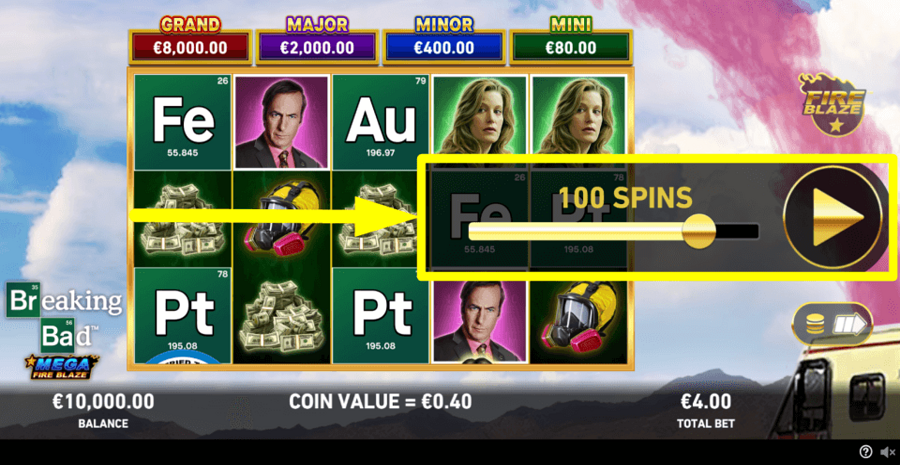 Mega Fire Blaze Breaking Bad Slot Review, Bonuses & Free Play (95.87% RTP)
