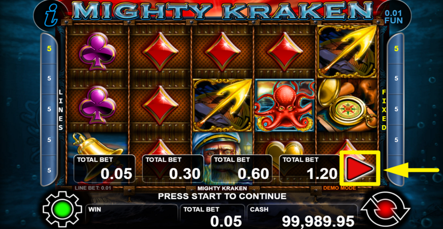 Mighty Kraken Slot Bewertung, Demo & Boni (95.8% RTP)
