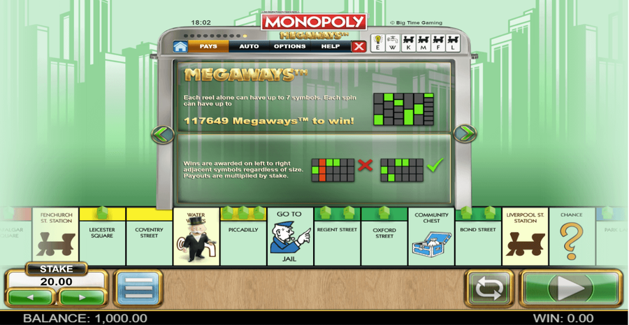 Monopoly Megaways Slot Review, Bonuses & Free Play (96.5% RTP)