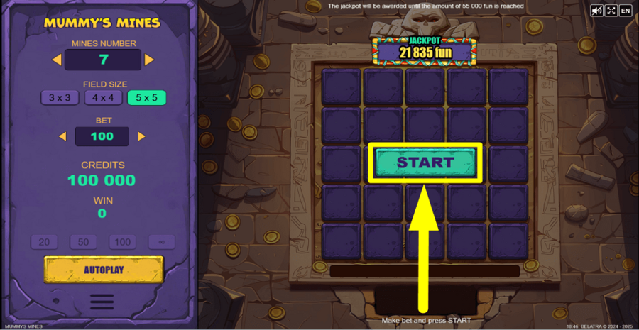 Mummys Mines Bewertung, Demo & Boni