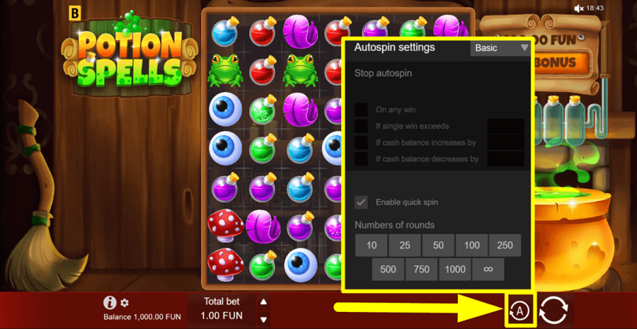 Potion Spells Slot Review, Bonuses & Free Play (96.25% RTP)