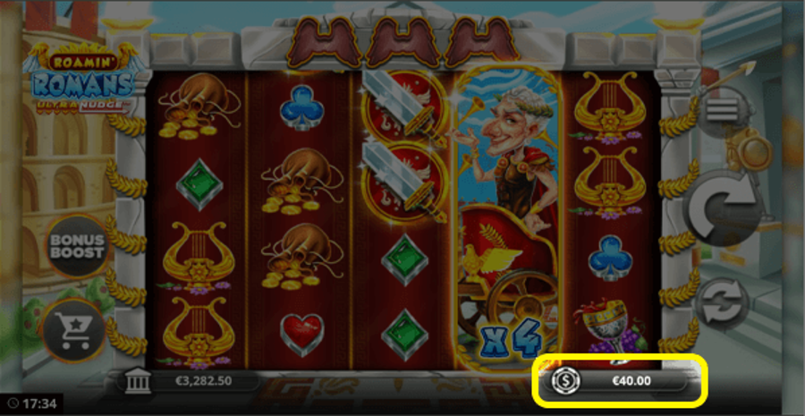 Roamin Romans Ultranudge Slot Review, Bonuses & Free Play (96% RTP)