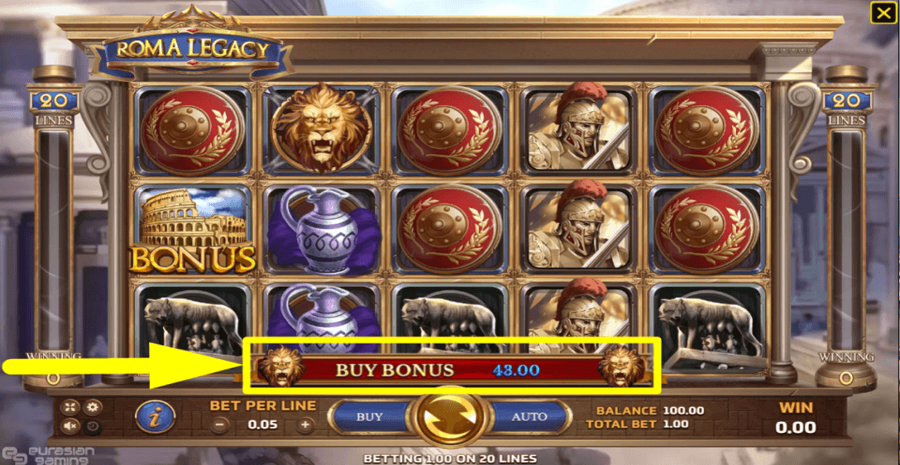 Roma Legacy Slot Review, Bonuses & Free Play (96% RTP)