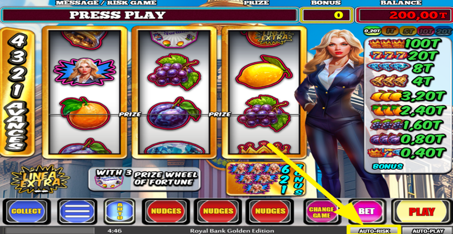 Royal Bank Golden Edition Slot Bewertung, Demo & Boni (95% RTP)