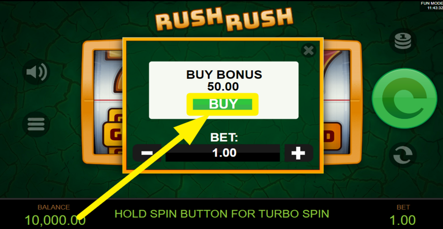 Rush Rush Slot Review, Bonuses & Free Play (95% RTP)