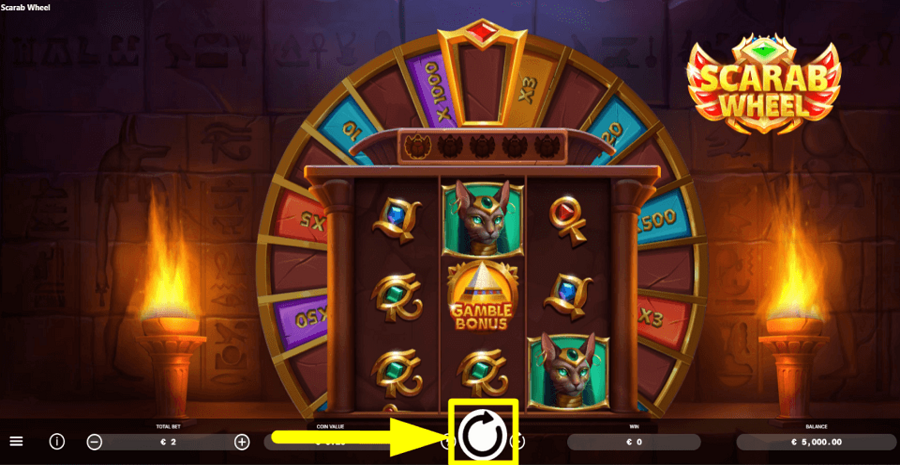 Scarab Wheel Slot Review, Bonuses & Free Play (95.8% RTP)