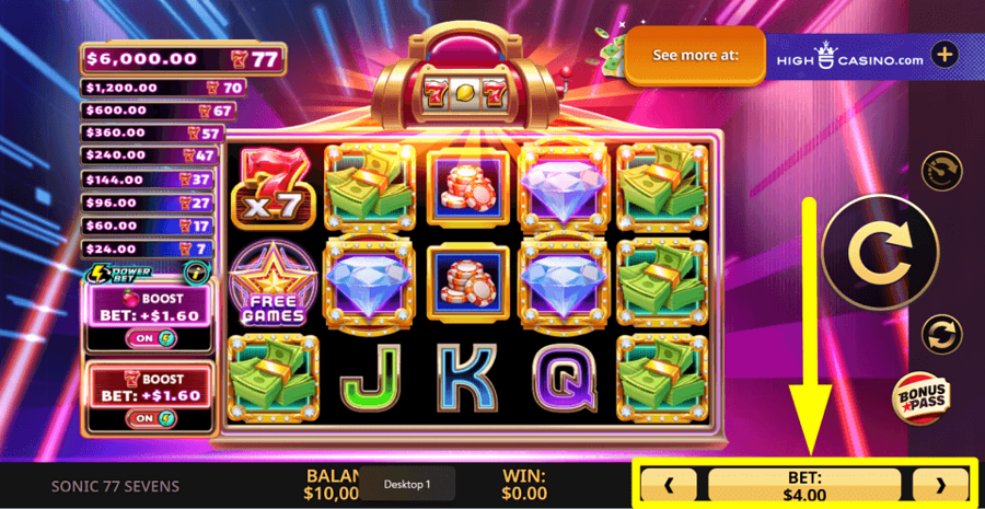 Sonic 77 Sevens Slot Review, Bonuses & Free Play (96% RTP)