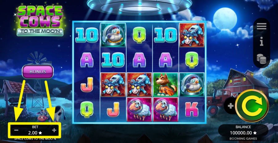 Space Cows to the Moon Slot Review, Bonuses & Free Play (95.6% RTP)
