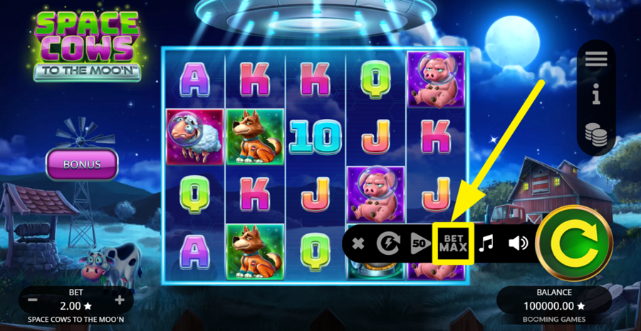 Space Cows to the Moon Slot Bewertung, Demo & Boni (95.6% RTP)