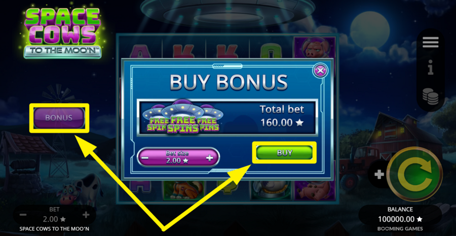 Space Cows to the Moon Slot Review, Bonuses & Free Play (95.6% RTP)