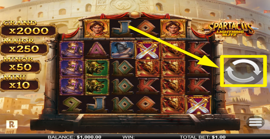 Spartacus Lightning Blitz Slot Bewertung, Demo & Boni (96.23% RTP)