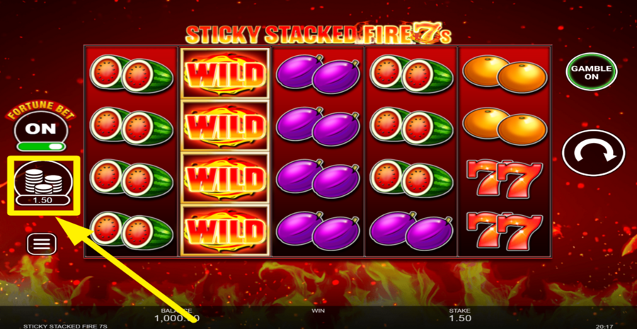 Sticky Stacked Fire 7s Slot Review, Bonuses & Free Play (94.5% RTP)