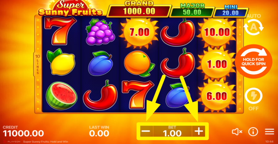 Super Sunny Fruits Hold and Win Slot Bewertung, Demo & Boni