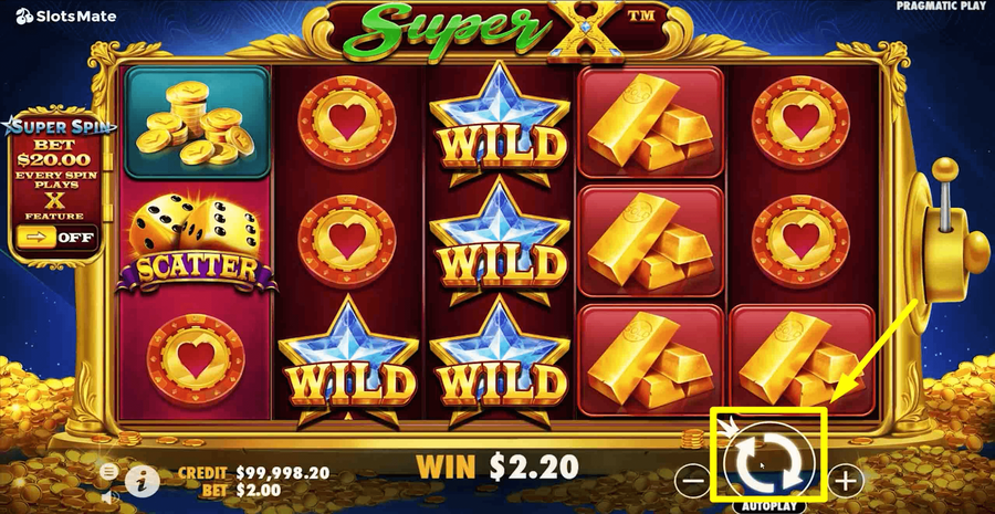 Super X Slot Bewertung, Demo & Boni (96.56% RTP)