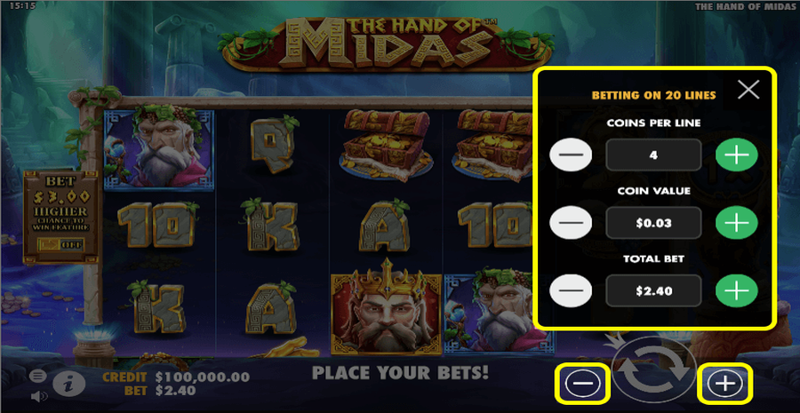 The Hand of Midas Slot Bewertung, Demo & Boni (96.54% RTP)