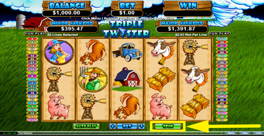 Triple Twister Slot Review, Bonuses & Free Play (95% RTP)