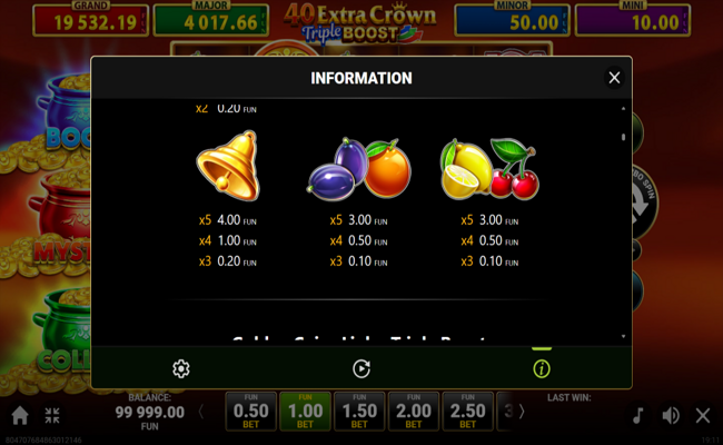 40 Extra Crown Triple Boost Golden Coins Link Slot Review, Bonuses ...