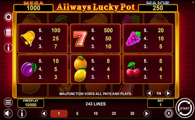 Allways Lucky Pot Slot Bewertung, Demo & Boni (97.3% RTP)