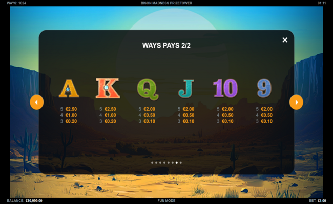 Bison Madness PrizeTower Slot Bewertung, Demo & Boni (96% RTP)