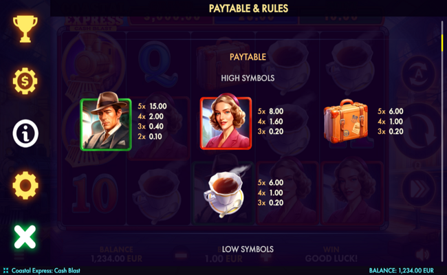 Coastal Express Cash Blast Slot Bewertung, Demo & Boni (96.1% RTP)