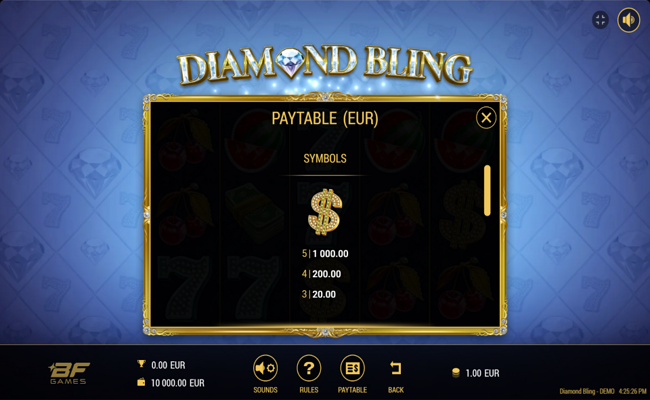 Diamond Bling Demo - Reseña y Juego Gratis (96.1% RTP)