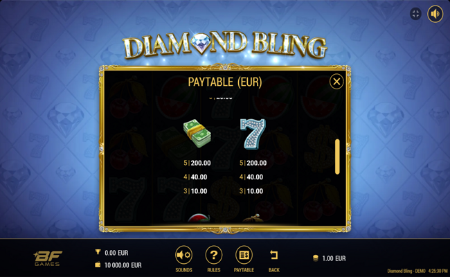 Diamond Bling Demo - Reseña y Juego Gratis (96.1% RTP)