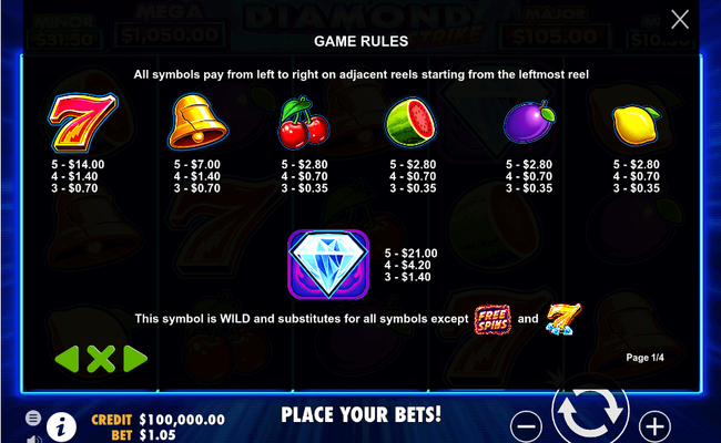 Diamond Strike Demo - Reseña y Juego Gratis (96.48% RTP)