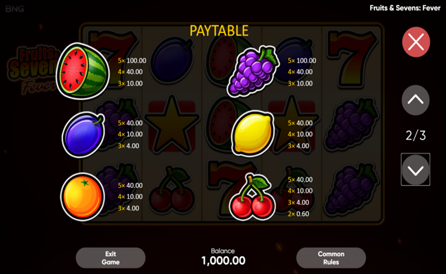 Fruits and Sevens Fever Slot Review, Bonuses & Free Play (96.27% RTP)