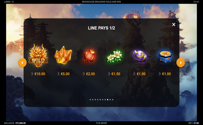 Mooncake Dragons Hold and Win Slot Bewertung, Demo & Boni (96% RTP)