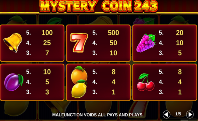 Mystery Coin 243 Slot Review, Bonuses & Free Play (97.2% RTP)