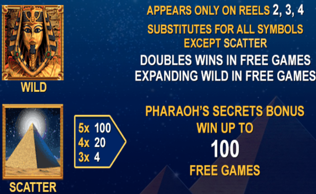 Pharaohs Secrets Slot Review, Bonuses & Free Play (94% RTP)