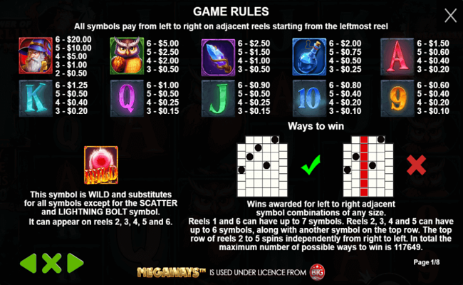 Power of Merlin Megaways Slot Review, Bonuses & Free Play (96.09% RTP)