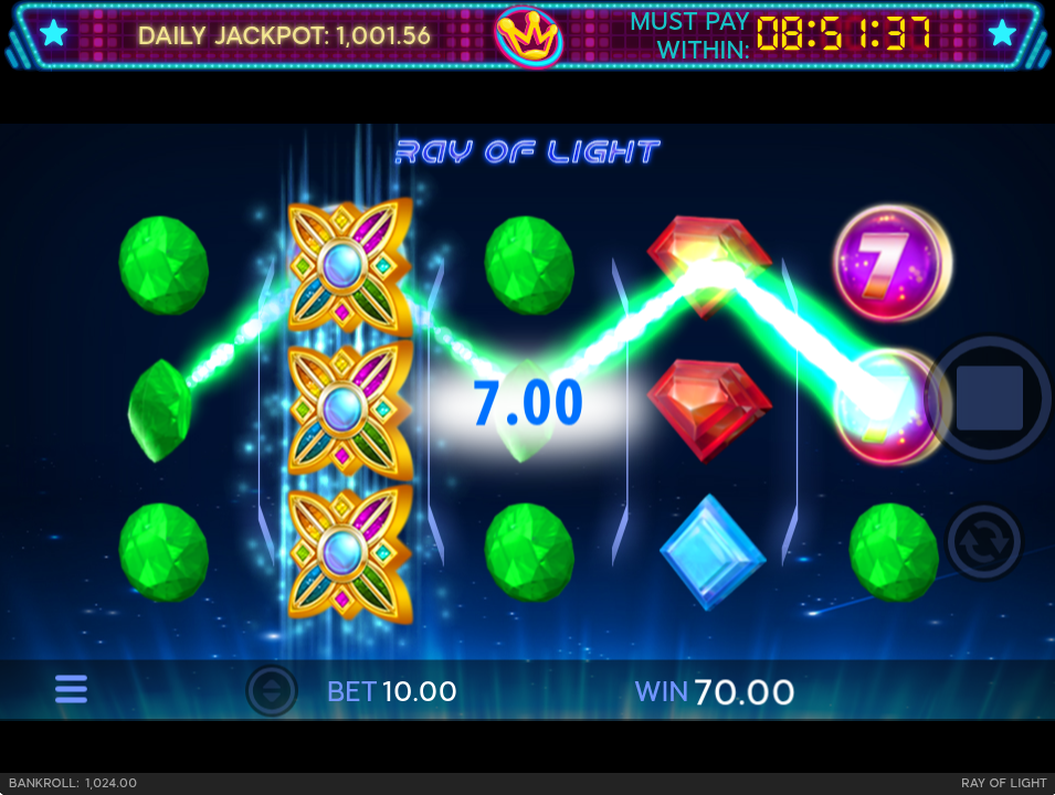 Ray of Light Slot Bewertung, Demo & Boni (96.39% RTP)